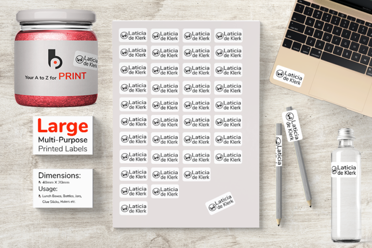 Printed Labels - Large Multi-Purpose Labels - Banderaz Print
