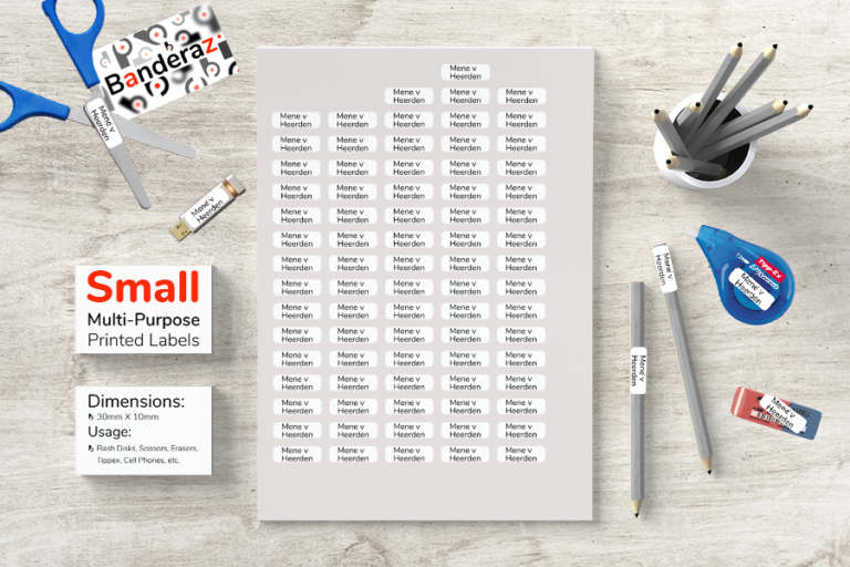 Printed Labels - Small Multi-Purpose Labels - Banderaz Print